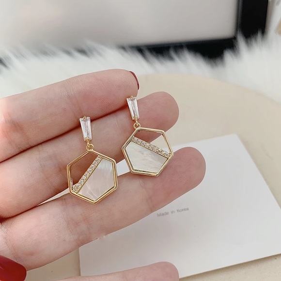 Jewelry | Trendy Hexagon Earring | Poshmark